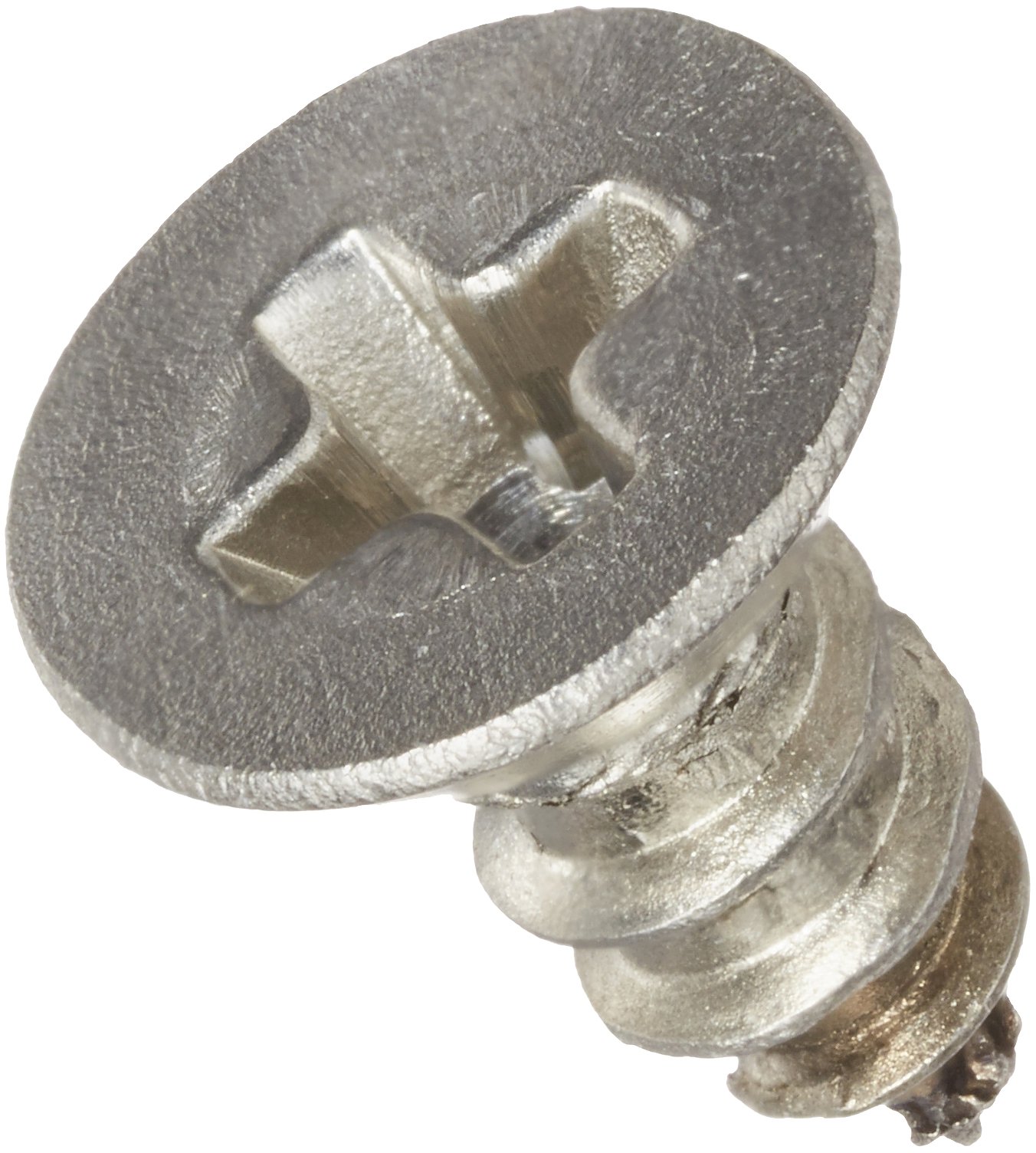 Small Parts 0404ABPU188 18-8 Stainless Steel Sheet Metal Screw, Plain Finish, Undercut 82 degrees Flat Head, Phillips Drive, Type AB, #4-24 Thread Size, 1/4" Length (Pack of 100)
