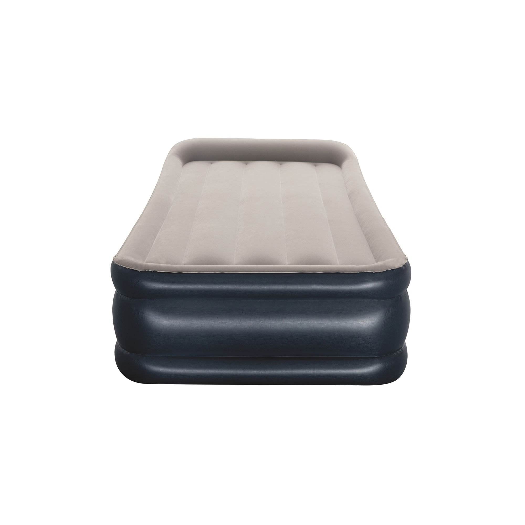 Bestway Tritech Inflatable Air Mattress 18 Inch Twin-Sized Bed with Built-in Air Pump, Storage Bag, and Repair Patch for a Single Person