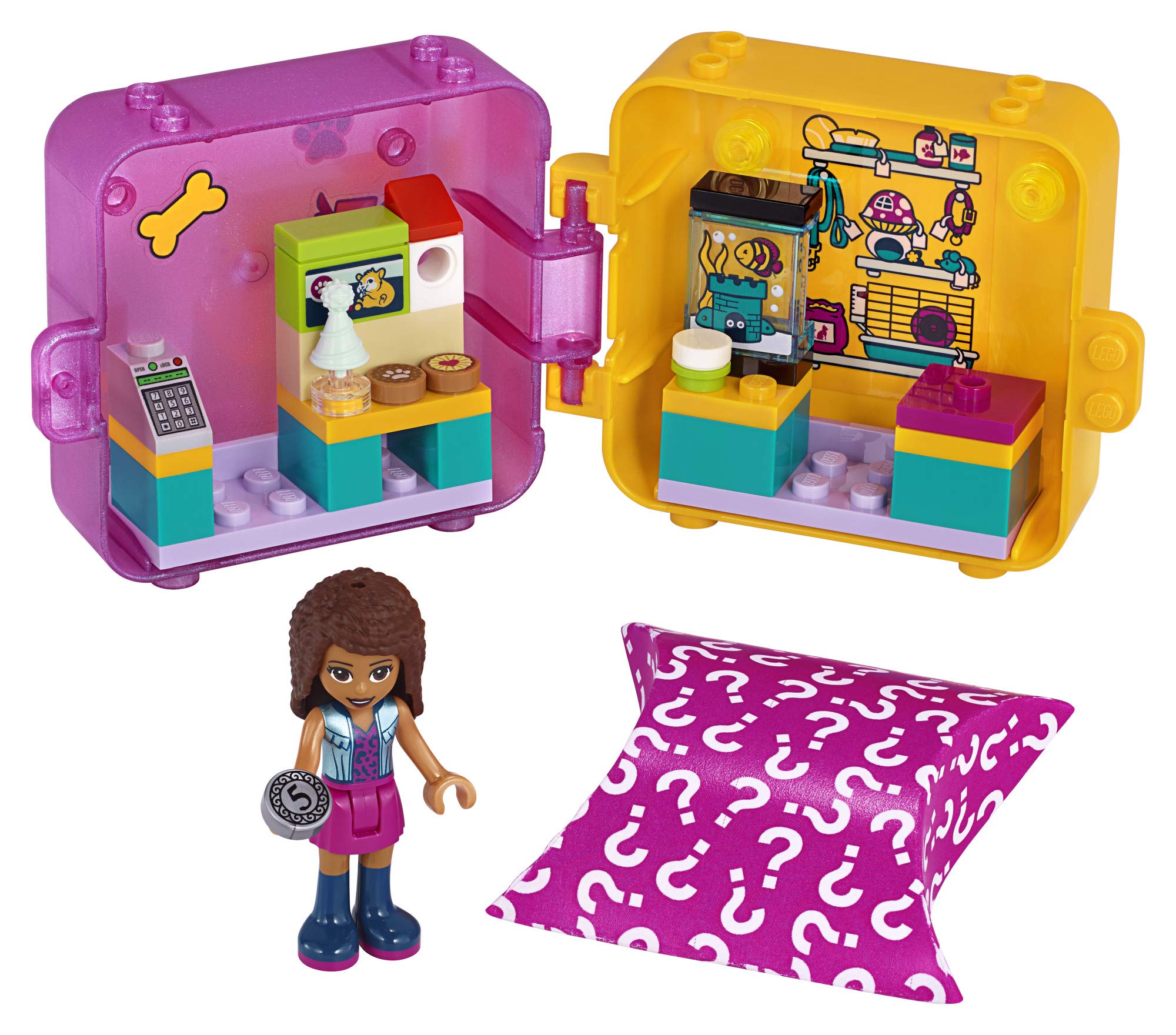 LEGO Friends Andrea’s Shopping Play Cube 41405 Building Kit, Includes a Mini-Doll and Toy Pet, Promotes Creative Play, New 2020 (40 Pieces)