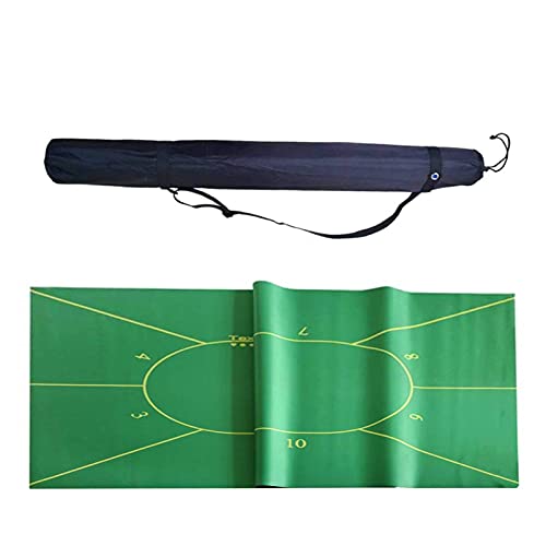 Craps and Roulette Table Felt Poker Tablecloth 18090cm Deluxe Suede Texas Pokers Tablecloth with Flower Pattern Casino Poker Set Board Game Mat with Carrying Bag (Color : 180x90cm)