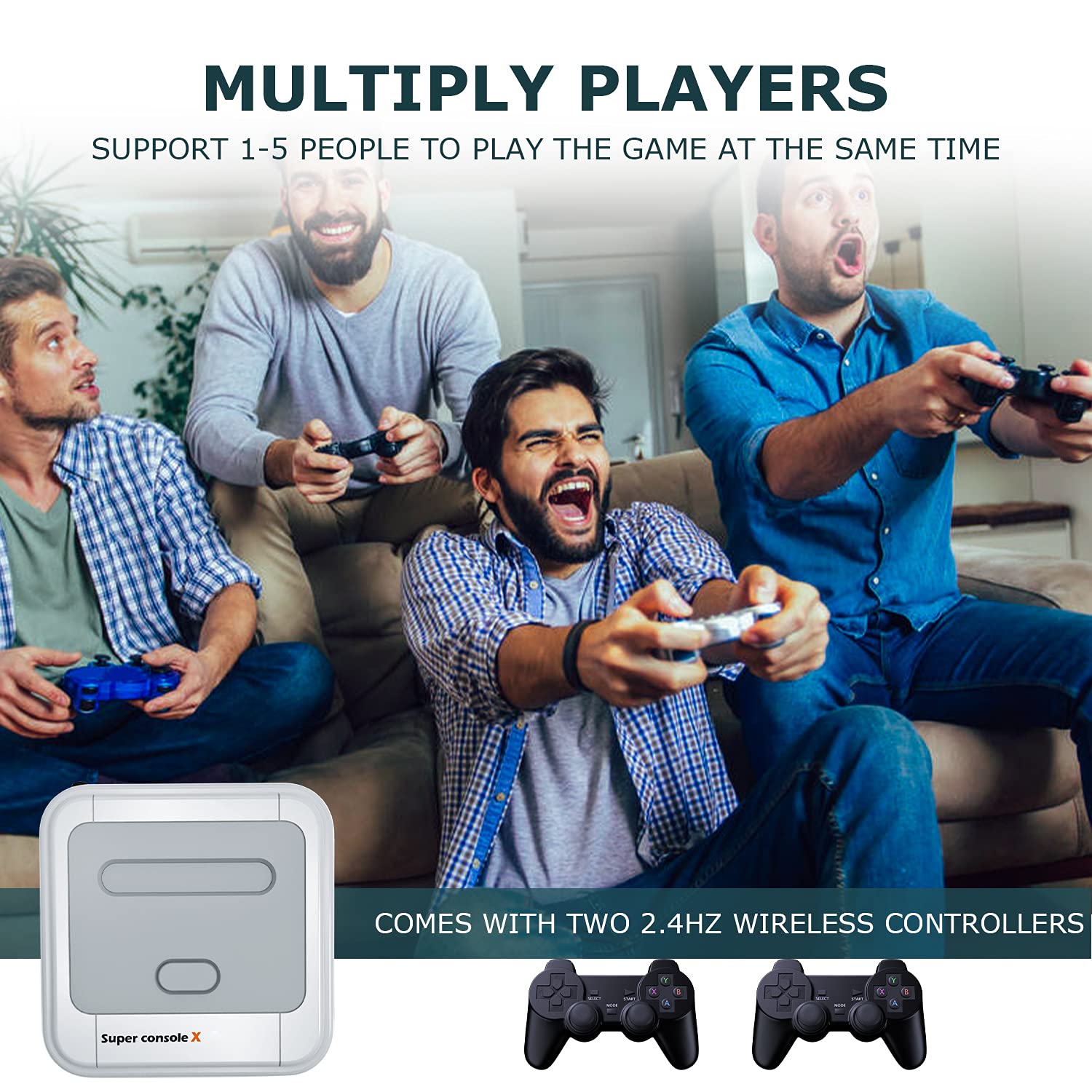 Kinhank 256G Super Console X with 117,000+ Video Retro Game Console, Classic Mini Gaming Systems for TV, Game Consoles with Built-in 70+ emulators, Plug and Play, Support 4K HD/AV Output
