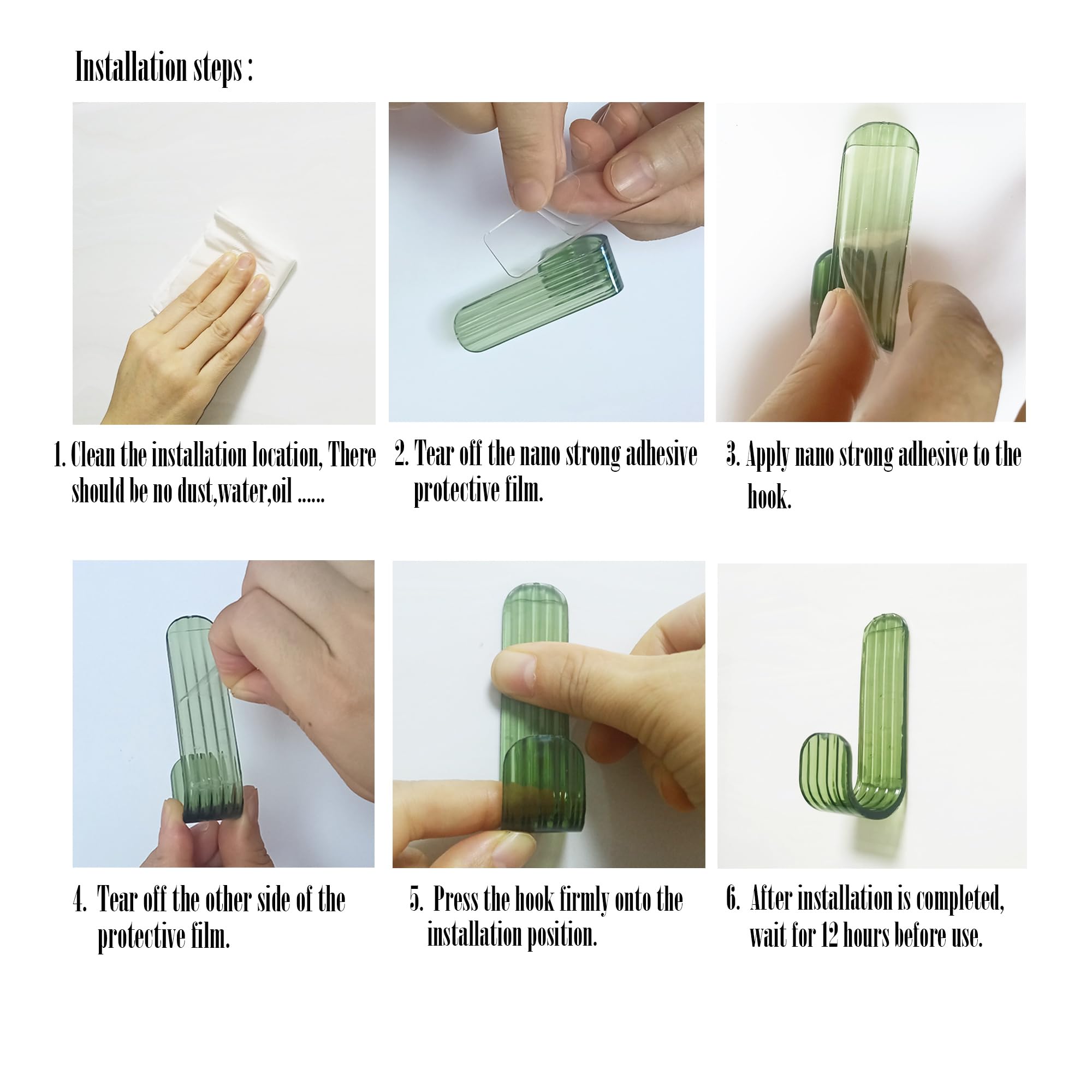 Frantlna Acrylic Adhesive Wall Hooks for Hanging Towels Hat Keys Wreath Hooks for Front Door Desk Bathroom Kitchen Living Room (16pcs)