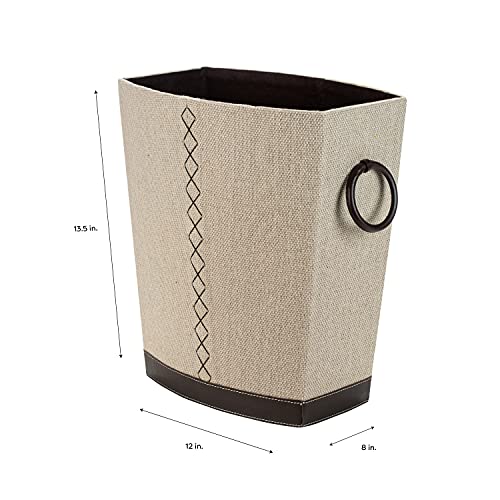 Organize It All Multi-Purpose Basket | Dimensions: 8" x 13.5" x 12" | Open Top | Great Storage | Home Organization | Handles for Easy Movement | Great for Office | Living Room | Beige