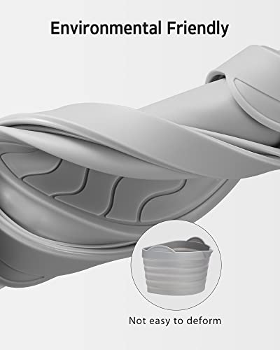 Syntus Slow Cooker Liners Divider, Large Size Crock Pot Liners Divider Insert Reusable Silicone Cooking Liner Dishwasher Safe, Fit 6QT to 8QT for Slow Cooker Crockpot, Grey