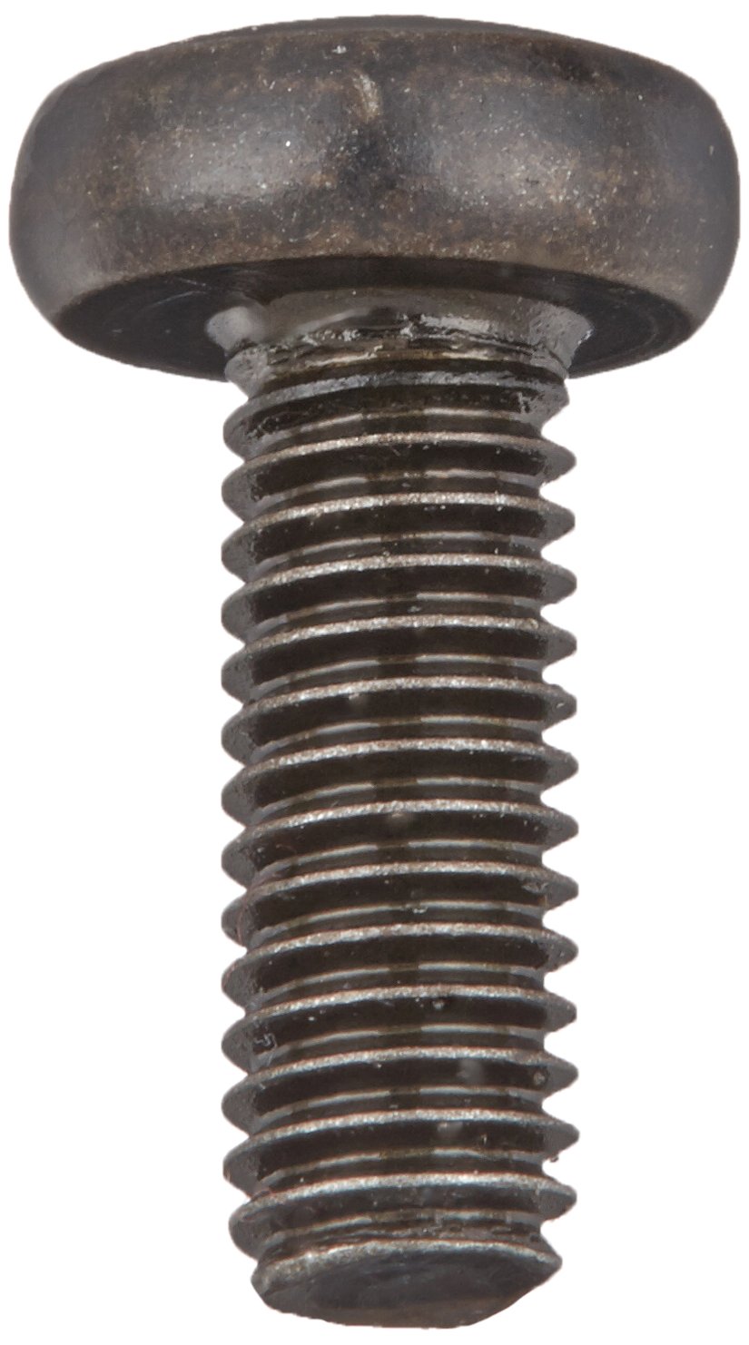 Small Parts M38D7985AB Steel Pan Head Machine Screw, Black Oxide Finish, Meets DIN 7985, #1 Phillips Drive, M3-0.5 Thread Size, 8 mm Length, Fully Threaded, Import (Pack of 100)