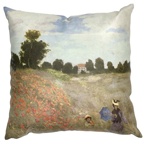 ORIENTAL Furniture Monet Poppies Pillow