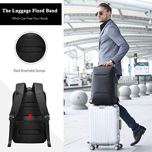 FANDARE Laptop Backpack Business Anti-Theft Daypacks Travel Large Backpack with USB Charging Port Waterproof College Computer Bag for Women & Men Fits 15.6 Inch Notebook Blue