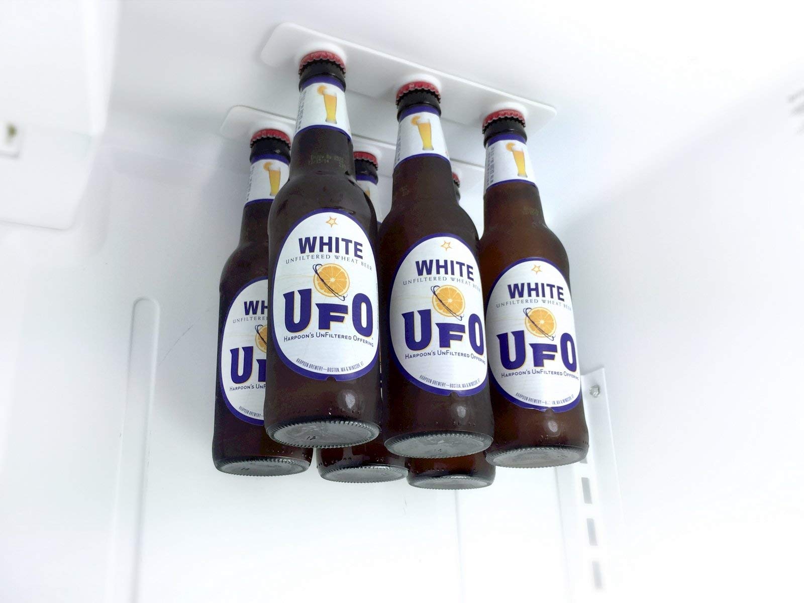 BottleLoft by the original Magnetic Bottle Hanger 2 Strip Pack (holds 6 bottles) by