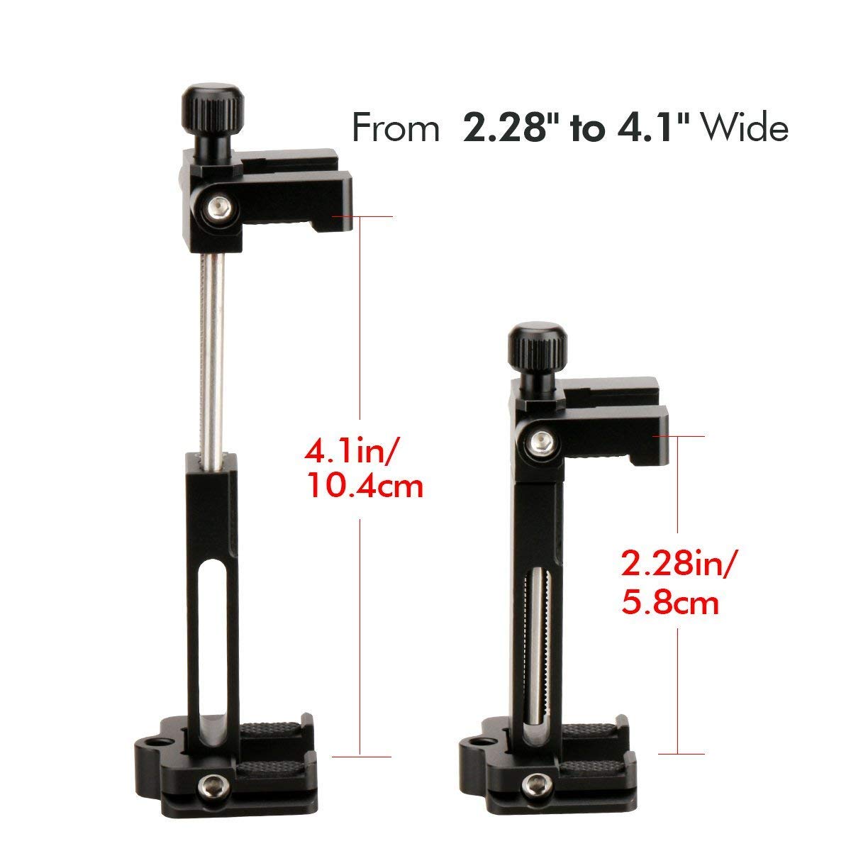 Ulanzi ST-03 Metal Smart Phone Tripod Mount with Cold Shoe Mount and Arca-Style Quick Release Plate for iPhone Xs Xs Max X 8 7 Plus Samsung,Cell Phone Tripod Holder Clip Adapter for Joby GorillaPod