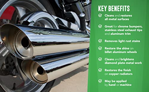 Original CJs Master Formula Metal Gloss Detail Polish 2 Pack 12oz Bottles Extraordinary Shine for Aluminum, Chrome, Brass, Stainless Steel and More
