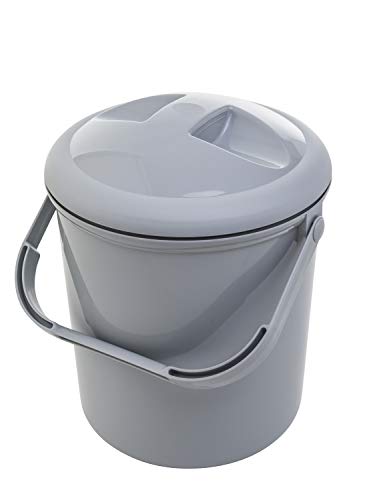 Rotho Babydesign Nappy Pail, 10l, 0+ Months, Bella Bambina, Stone-Grey, 20021 0286