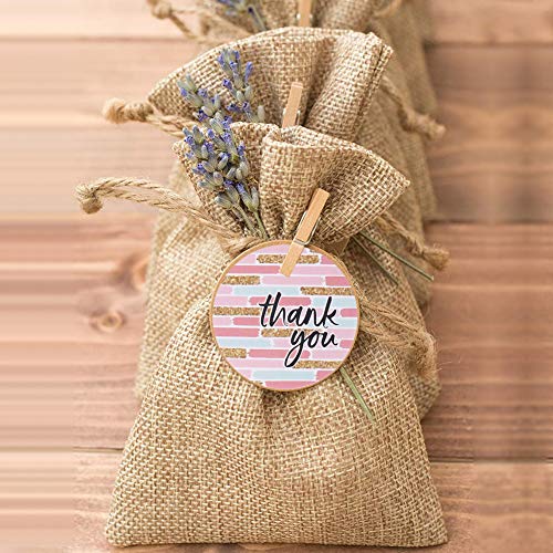 Big Thank You Stickers 500pcs A Roll, 2 inch Small Business Label 8 Designs Large Paper Mail Stickers for Envelope Gift Box