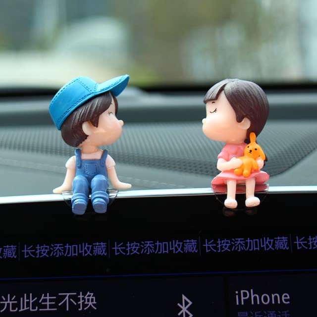 Lefe Liee car bobblehead dashboard decorations, kawaii cute car accessories for women interior cute, funny aesthetic car ornament for girls (standard)