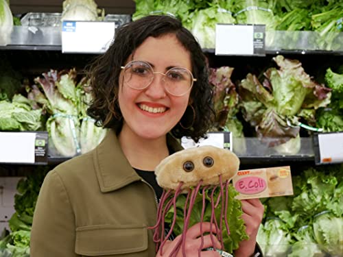 GIANTmicrobes E. Coli Plush – Learn About The Importance of Gut Health and Food Safety with This Unique Fun Gift for Families, Teachers, Chefs, Doctors, Gastroenterologists, Students and Scientists