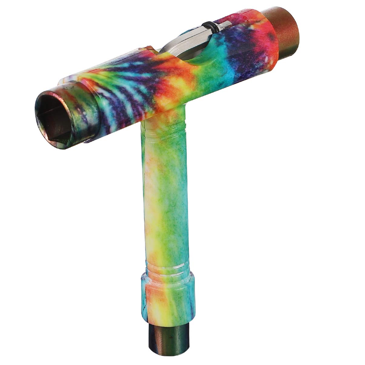 BESPORTBLE Skate Tools Oil Painting Pattern Portable Skateboard T Tool Kit Accessory with L Type Cross Screwdriver for Roller Skates Skateboard Longboard