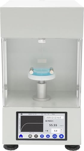 CNYST Du Nouy Ring Tensiometer Surface Tension Meter Tester with Platinum Ring Method 0-1000mN/m Support Data Storage Password Management Function Real-time Measurement Curve
