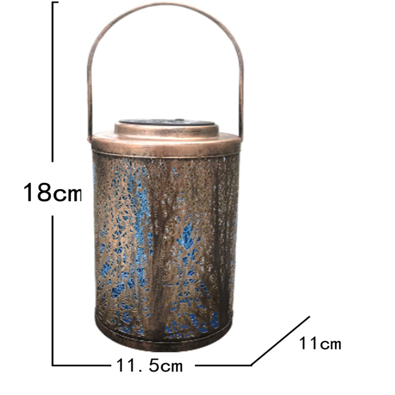 Lxcom Lighting Solar Tree Lantern Lights Hanging Outdoor Solar Lanterns Garden Solar Lights Outdoor Retro Waterproof Garden Hanging Lantern Decorative Garden Light for Home Garden Patio(Blue)