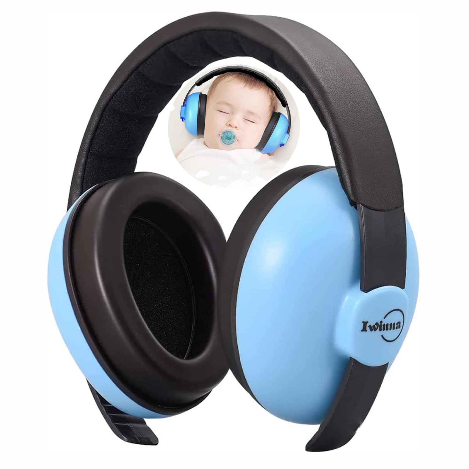 Baby Ear Protection 0-24 Months Infant Noise Cancelling Headphones for Sleeping Airplane Fireworks Loud Environments, Blue
