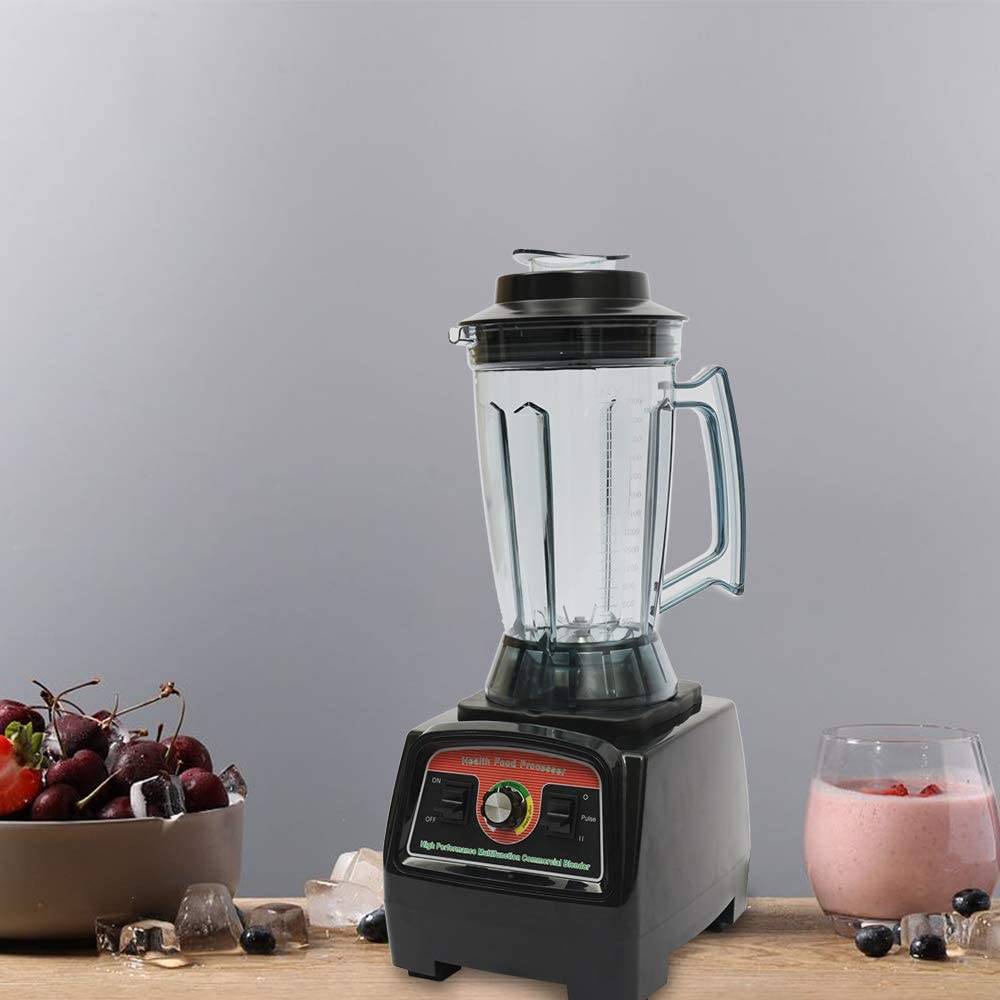 Commercial Countertop Blender, 3.9L Food Processor Mixer Blender 2800W Heavy Duty Frozen Fruit Juicer Food Processor Machine Ice Crusher Large Smoothie Blender Ice Cream Maker (US Stock)