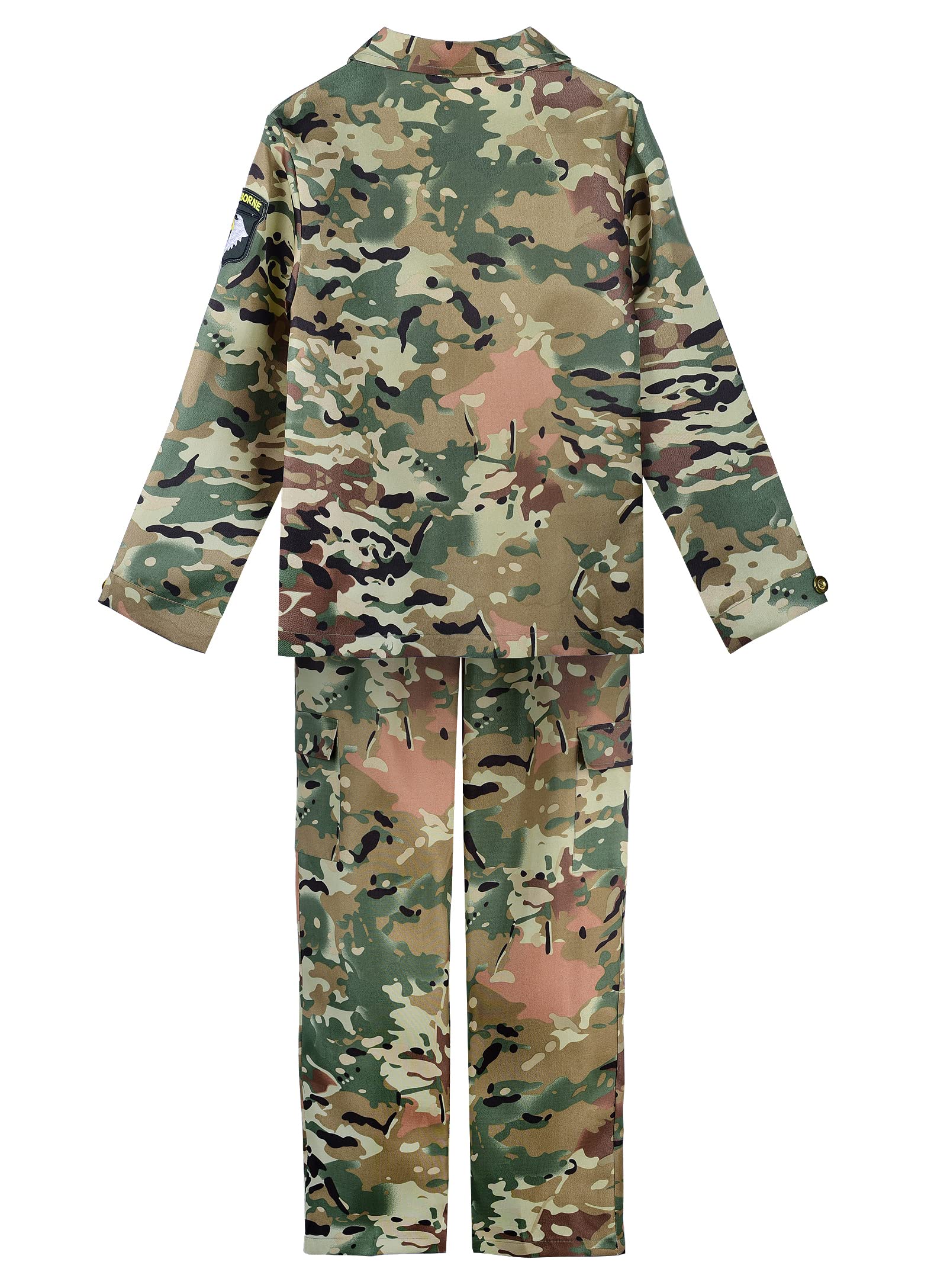 ReliBeauty Soldier Costume Army Camouflage Uniform,120