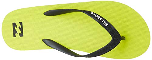 BILLABONG Men's Tides Solid Flip Flops, Yellow Lime 39, 11