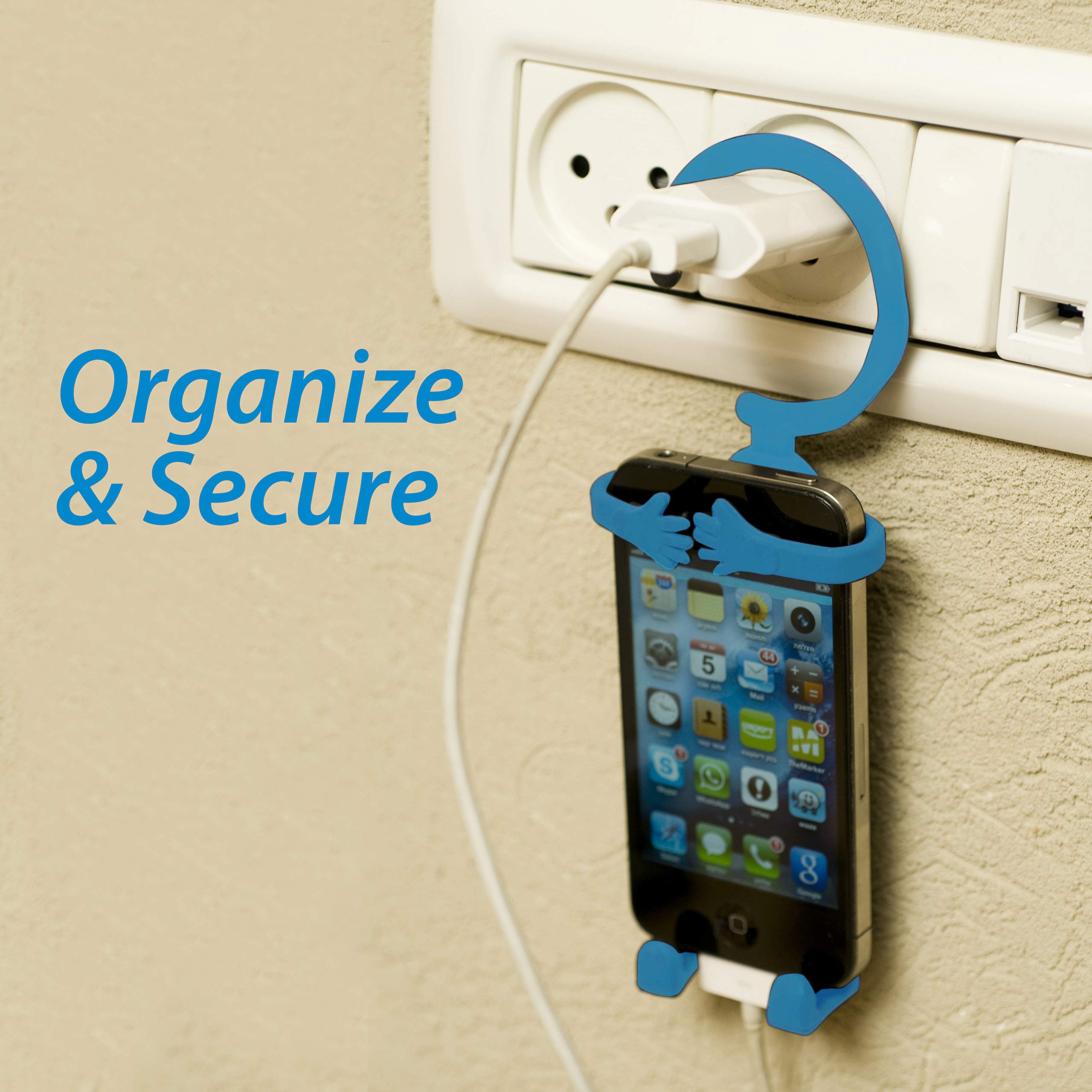 Bondi Flex Phone Holder and Stand - Adjustable Flexible Silicone Case Hanging Mount for Car Compatible with iPhone 7, 7 Plus, 8, 8 Plus β Samsung Galaxy S6, S7, S8 and Other Smartphones β Turquoise