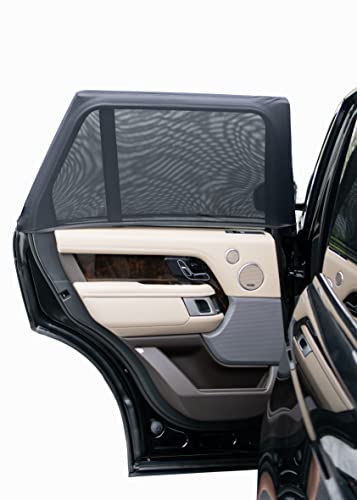Autopect Side Window Sunshade Sock Screen-Shade (Pack of 2) β Block Sun Rays to Keep Car Interior Cool and Comfortable β Elasticized Universal Fit Mesh Sun Shade for Car, Truck, SUV, Van