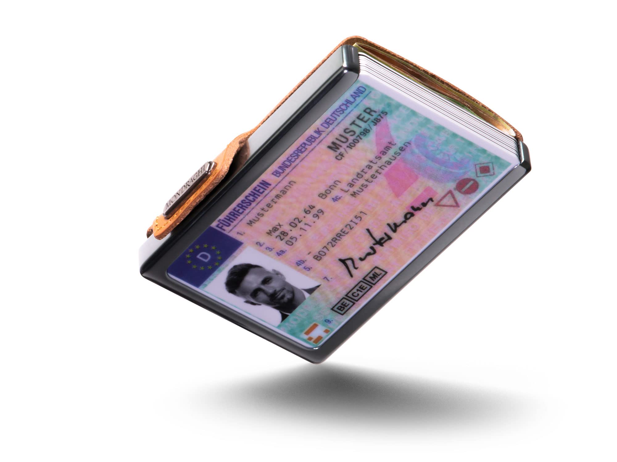 Mondraghi Mini-Wallet and Card Holder Made in Italy CARAMEL