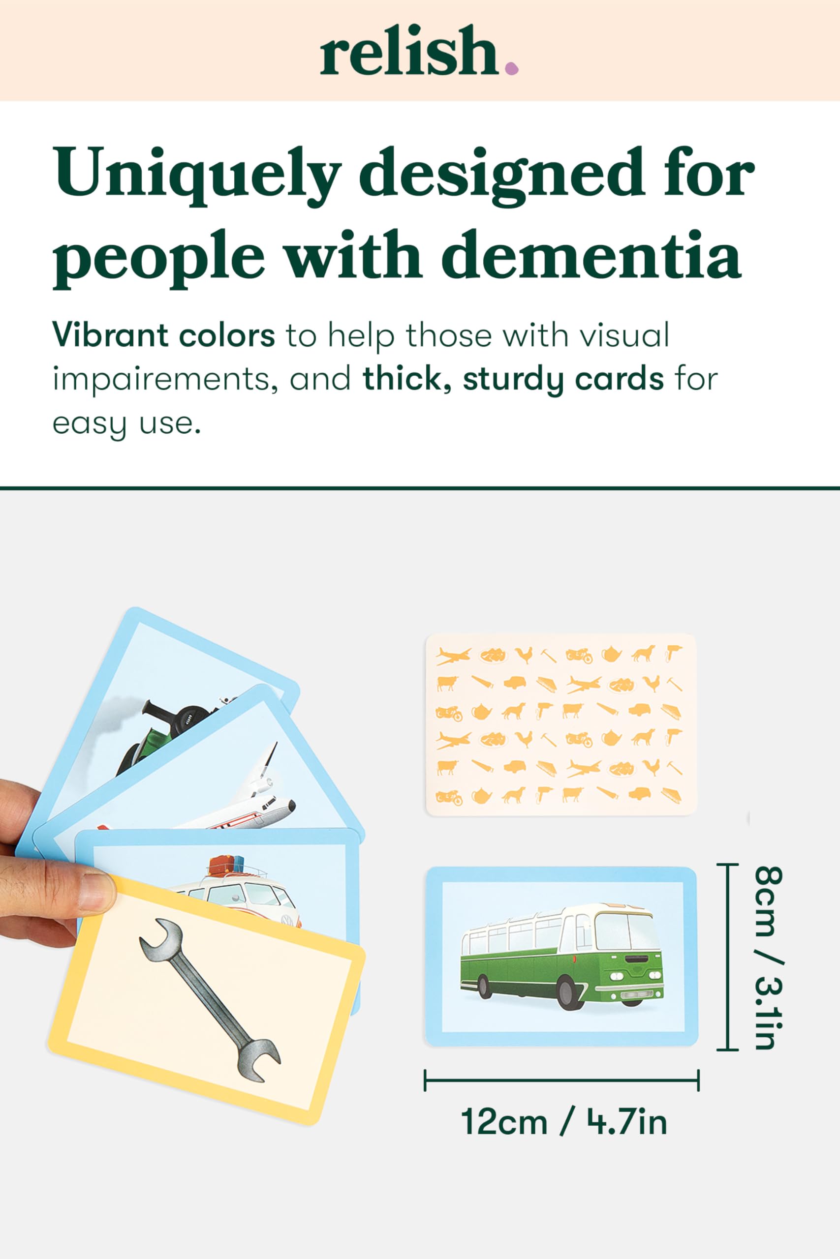 Relish Category Snap - Matching Card Game, Dementia Activities for Seniors, Alzheimer's Products