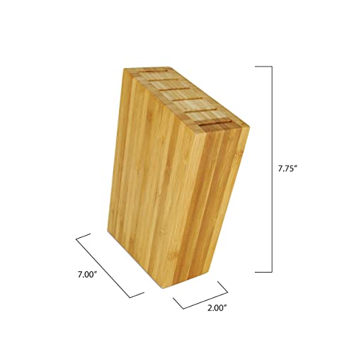 Shun Cutlery 6-Slot Sidecar Steak Knife Block, Made from Durable, Sustainable Bamboo, Authentic, Japanese Universal Knife Block, Knife Holder for Kitchen Counter