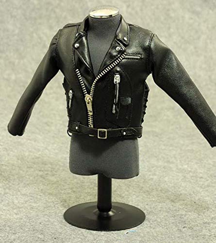 HiPlay 1/6 Scale Male Figure Doll Clothes, Handmade Imitation Leather Biker Costume, Combat Style Outfit for 12 inch Action FigureDC050