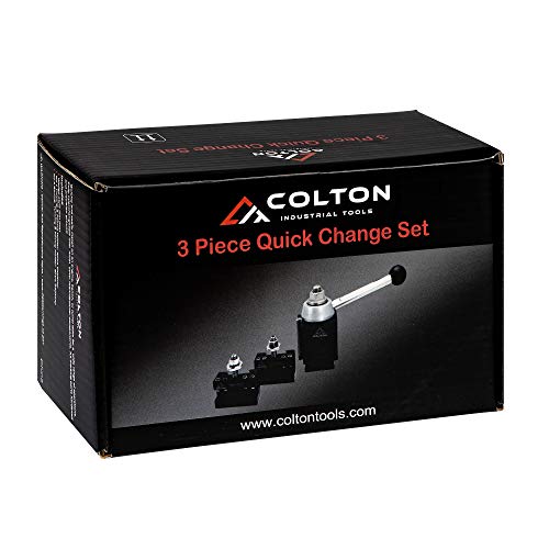 Colton Industrial Tools 3 Pc AXA Machinist Core Quick Change Wedge Tool Post Set