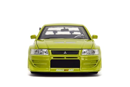 Jada Toys Fast & Furious 1:24 Brian's Mitsubishi Lancer Evolution VII Die-cast Car, Toys for Kids and Adults, Lime Green (99788)