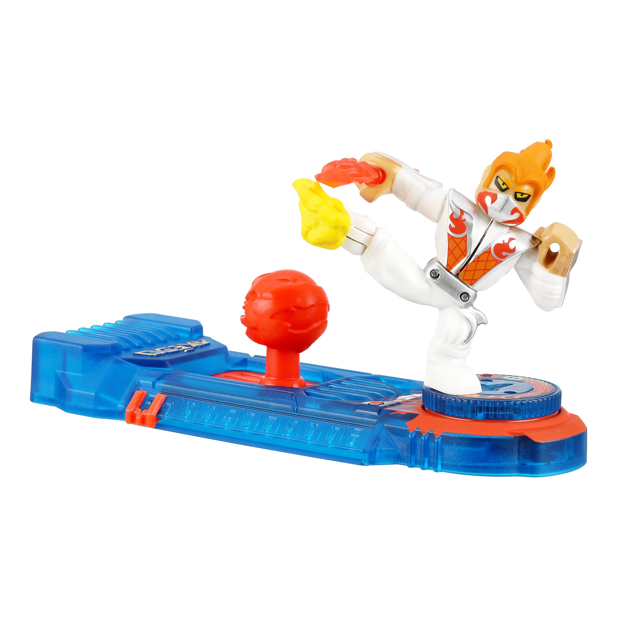 Legends of Akedo Powerstorm Official Rules Starter Pack Legendary Kick Attack 3 Mini Battling Action Figures with Training Practice Piece and Exclusive Joystick Controller