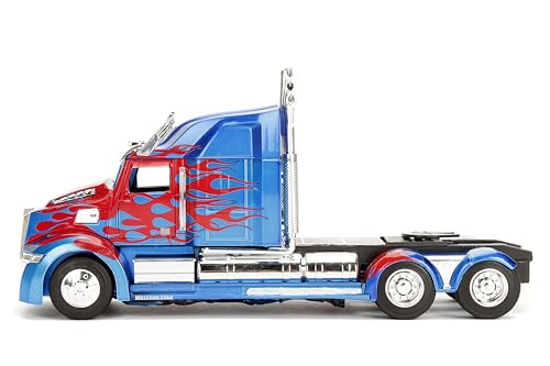 Jada Toys Metals Transformers Optimus Prime 1:24 Diecast Vehicle Blue and Red
