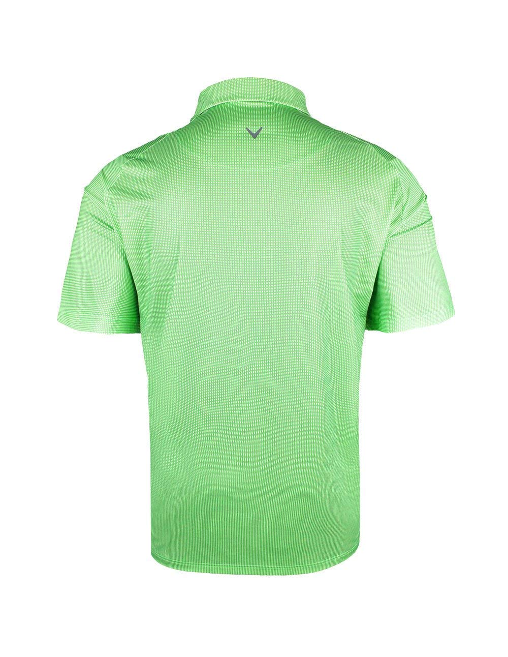 Gingham Printed Short Sleeve Golf Polo Shirt, Irish Green, Medium