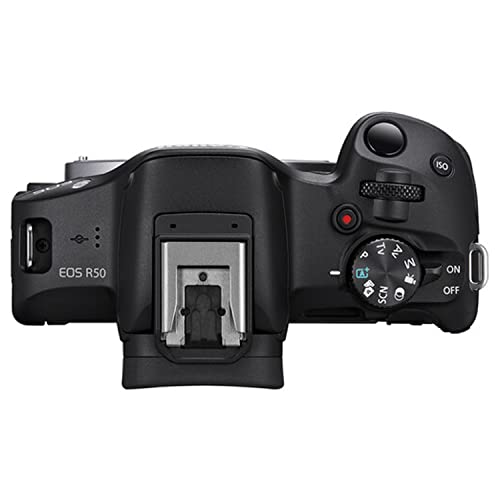 Canon EOS R50 Mirrorless Digital Camera with RF-S 18-45mm f/4.5-6.3 is STM Lens + 75-300mm F/4-5.6 III Lens+ 64GB Memory Cards, Professional Photo Bundle (42pc Bundle)