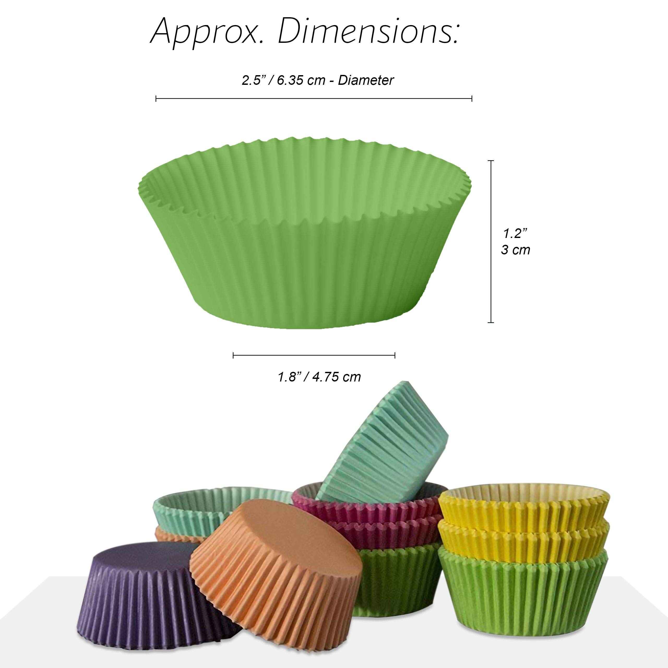 Bahoki Essentials Paper Baking Cups - Cupcake, Muffin Liners, Assorted Cake Wrappers - Great for Birthday Parties and Family Gatherings - Rainbow - 300 Piece