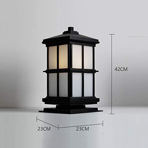 LZQDM Simple Chinese Style Column Head Lamp LED Doorpost Garden Lamp Waterproof Super Bright Villa Fence Home Door Lamp