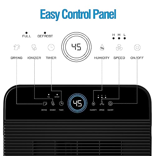 Humsure Dehumidifier For Basement,Dehumidifiers For Home. 4500 sq ft Automatic 70 Pint Whole-House Dehumidifier, Portable Dehumidifier With Drain Hose And 5l Water.