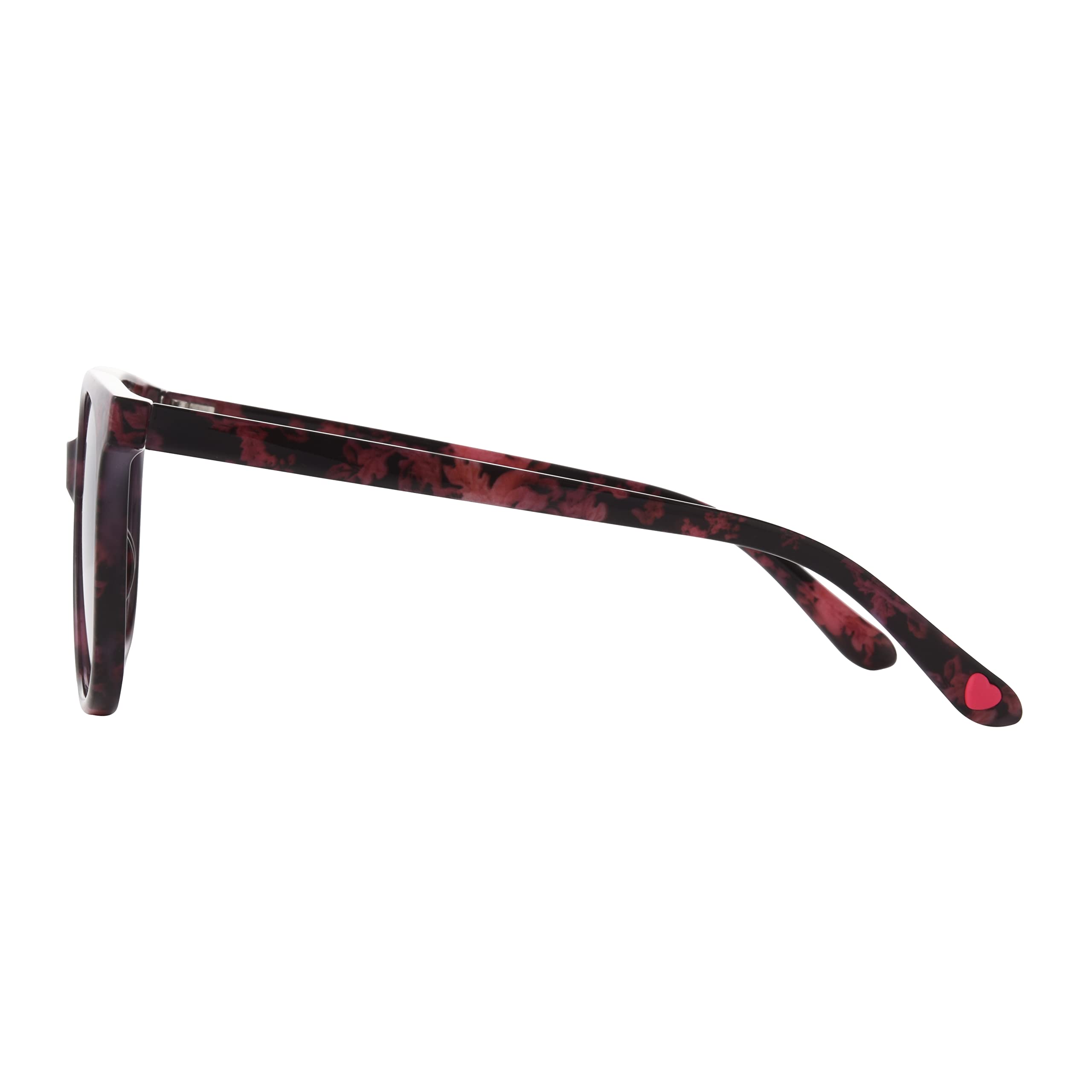 Betsey Johnson Women's Casual Couture Sunglasses Cateye, Black/Pink Leopard, 57mm