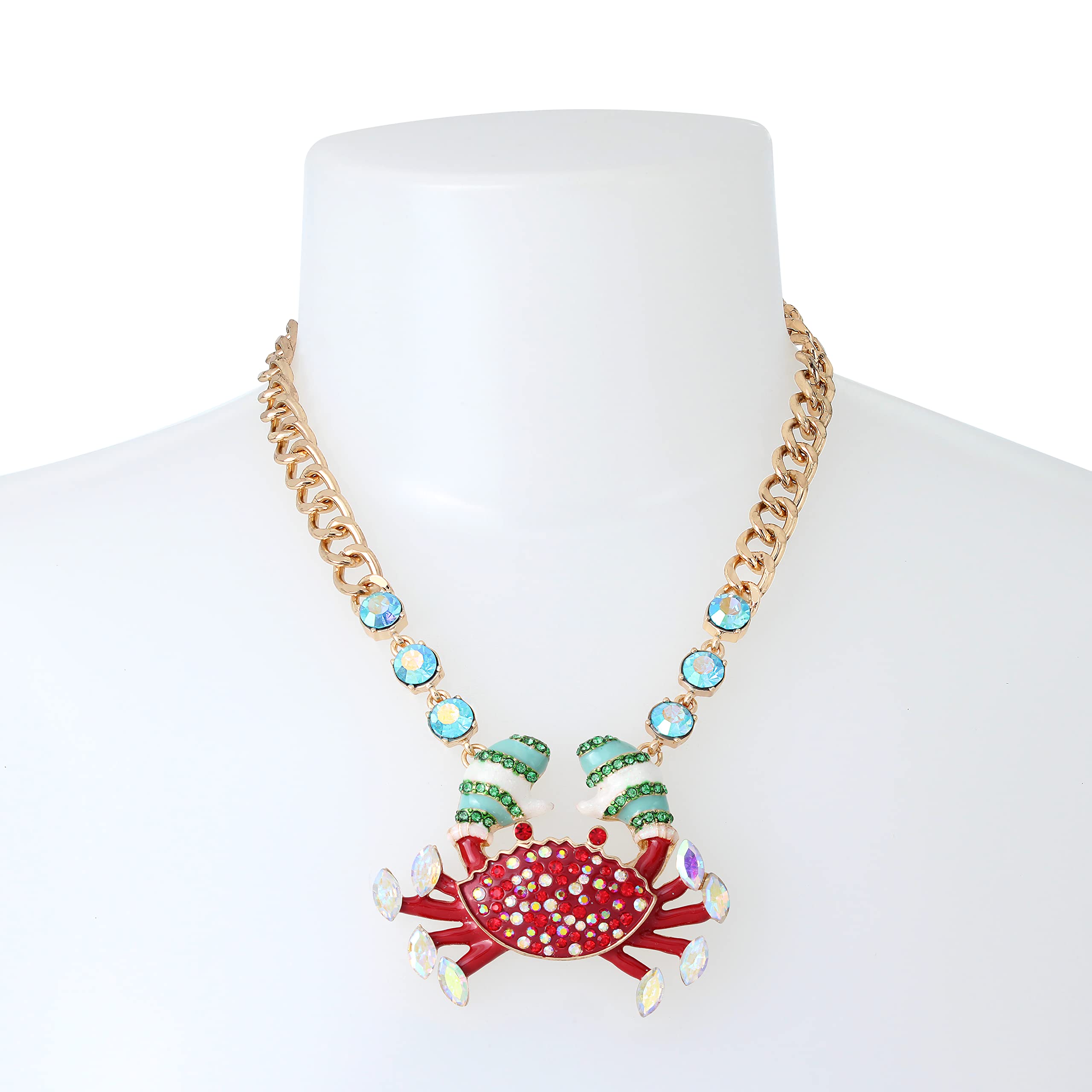 Betsey Johnson Crabby Pendant Necklace