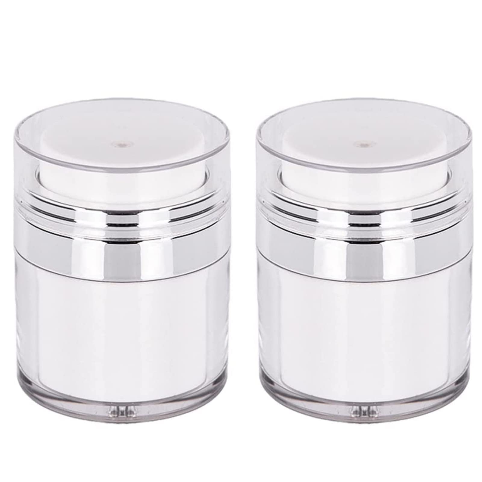 Cream Jar Vacuum Bottle, 30ml Portable Lotion Dispenser,Travel Containers For Lotions And Creams Leak Proof, Airless Pump Bottles For Toiletries Cosmetic Container(2pcs)