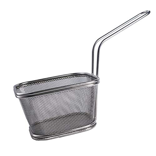 TIYOORTA Mini deep fry pan with basket draining rack Stainless steel Fryer pot with Thermometer for Chicken French Fries Fish onion ring