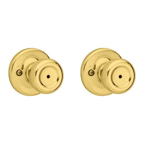 Kwikset 300M 3 CP 7 / 8RFL RCS 93001-876 Mobile Home Bed and Bath Knob in Polished Brass (Pack of 2)