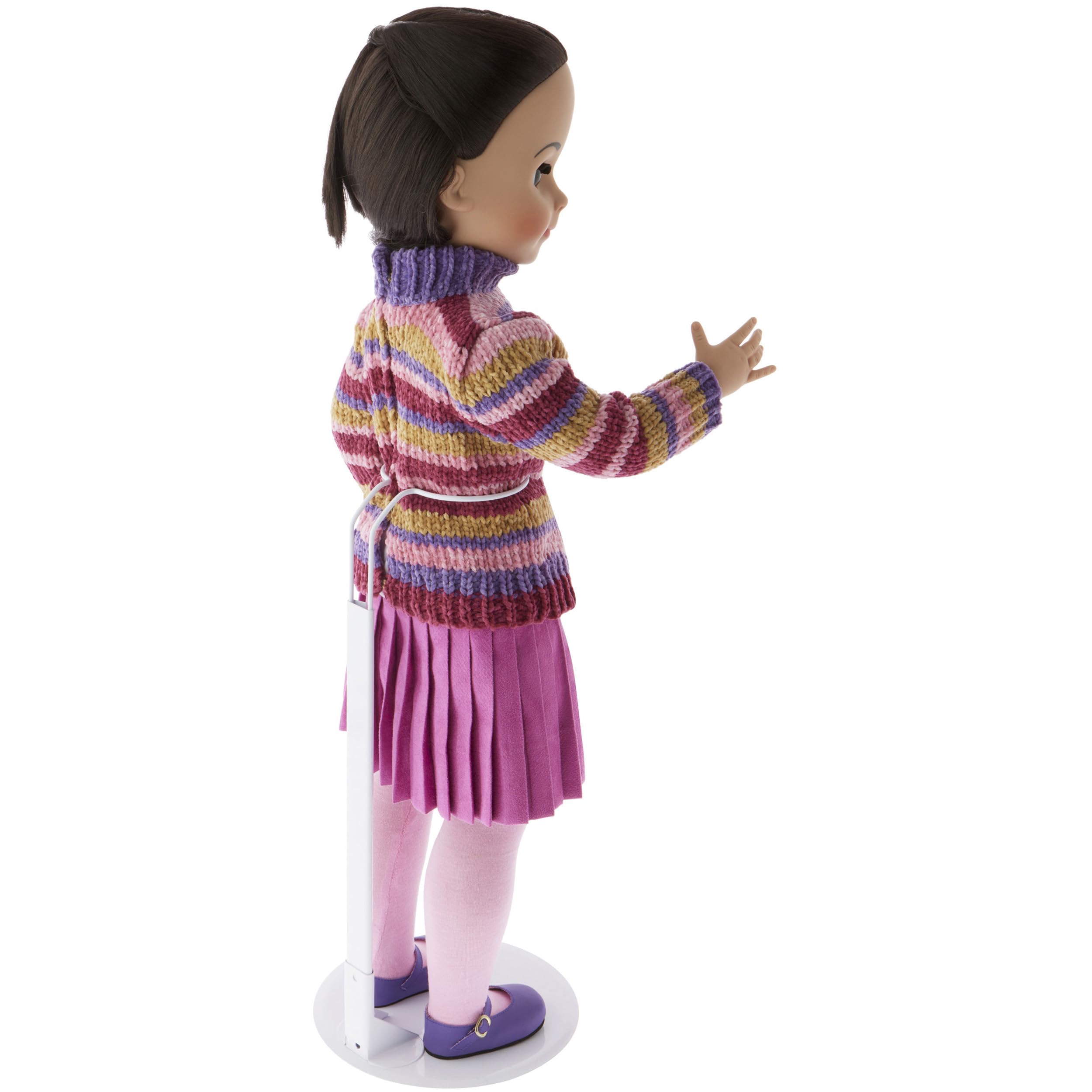 Plymor DSP-15W White Adjustable Doll Stand, fits 25, 26, 27, 28, 29, 30, 31, 32, 33, and 34 inch Dolls, Waist is 3.75 to 5 inches Wide, 11 to 13 inches Around