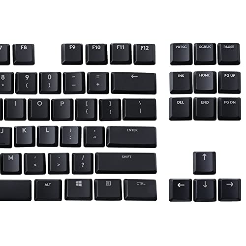 HUYUN A Full Set 87 keycaps Replacement for Logitech G813/G815/G913/G915 TKL RGB Mechanical Gaming Keyboard (Black 87 Keys)