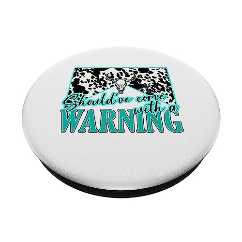 Leopard Cow Skull Should've Come With A Warning Western PopSockets Swappable PopGrip