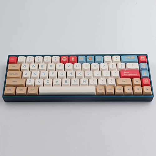 Hyekit PBT Keycaps 138 Keys Soy Milk Keycaps Dye-Sublimation Cute Keycaps XDA Profile Custom Keycaps for for Mac Windows PC Mechanical Keyboards