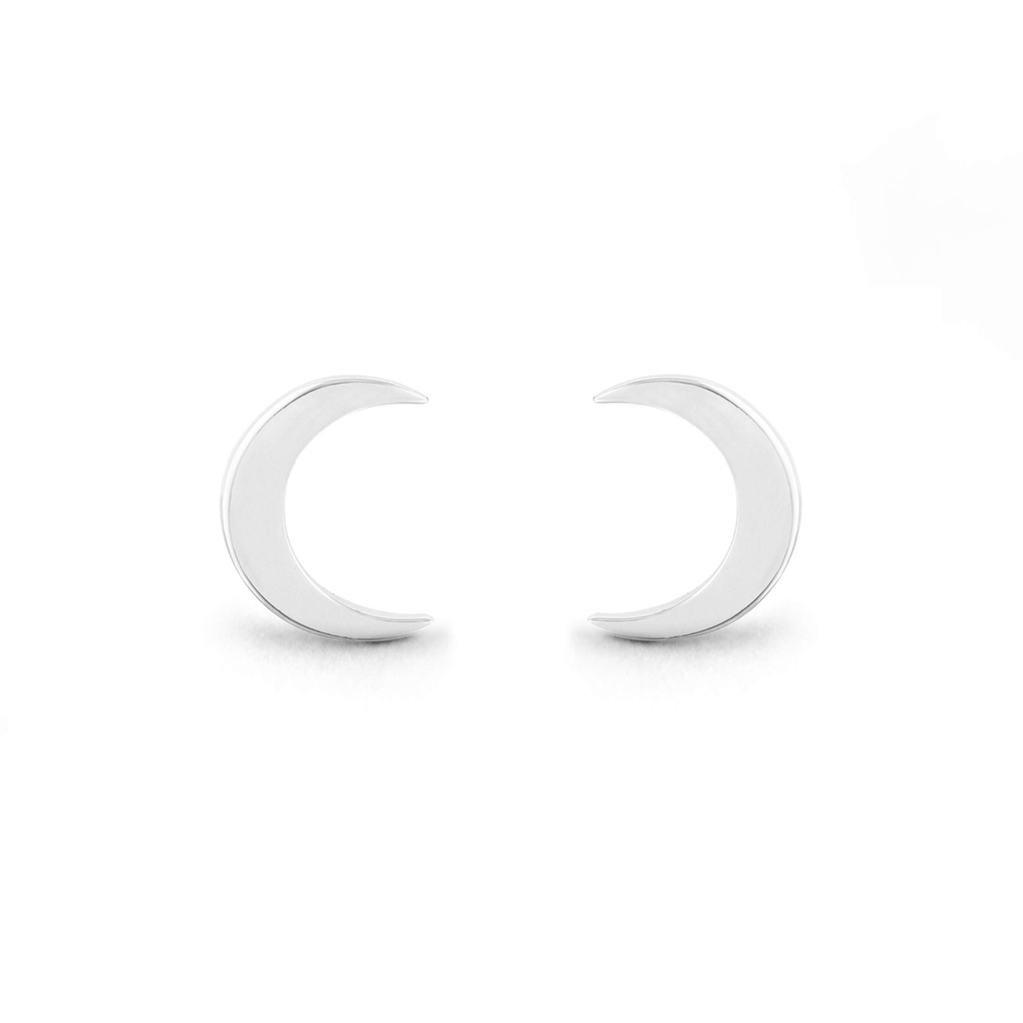 Boma Jewelry Sterling Silver Crescent Moon Stud Earrings